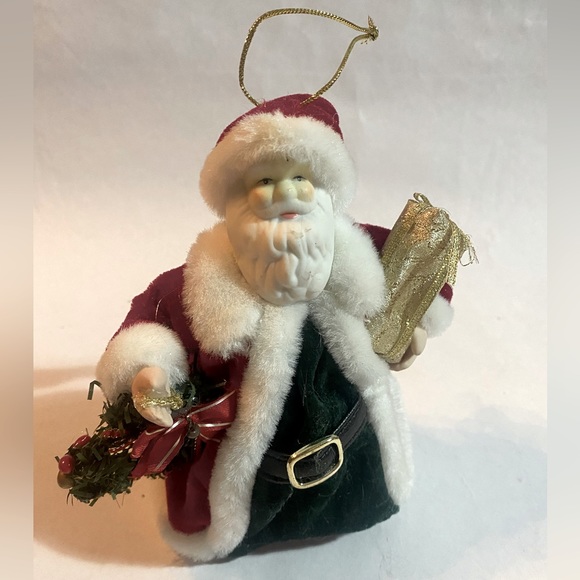 Holiday | Vintage Santa Porcelain Tree Topper Ornament | Poshmark